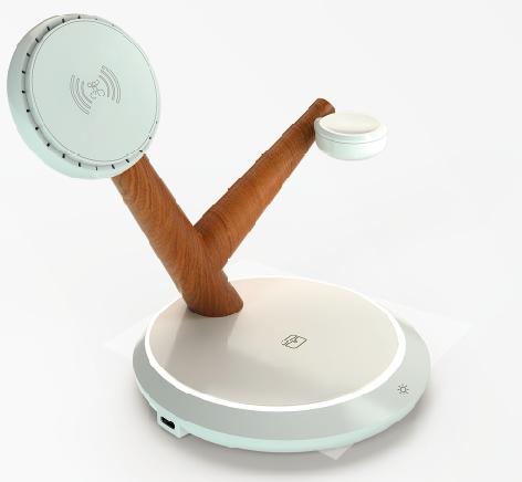 [QI-22752] Atomi - 5-in-1 Wood Charge Stand | Wireless Power Consortium